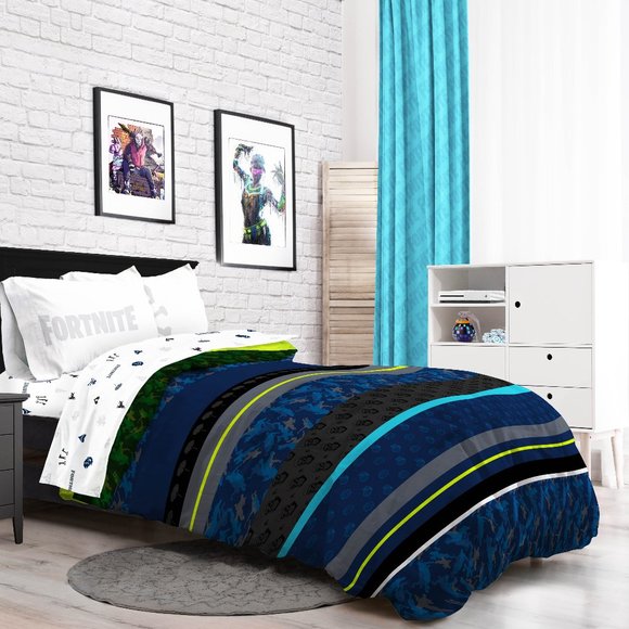 FORTNITE | Other | Licensed Fortnite Navy Neon Camo Striped Character ...